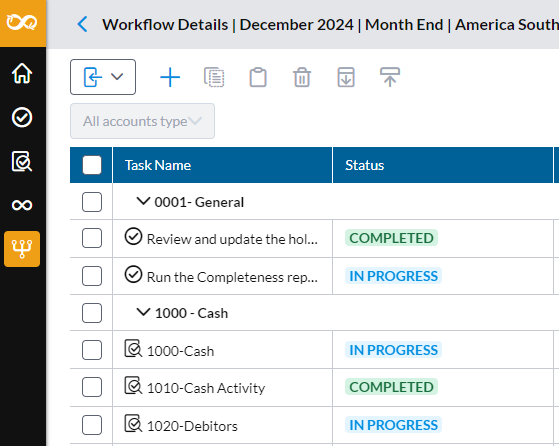 Prophix (Default) | Kontoabstimmung